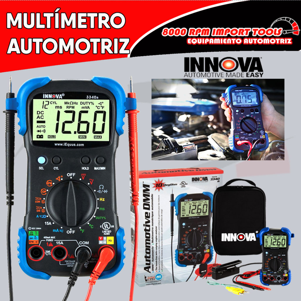 Multímetro Automotriz INNOVA 3340 – 8000 RPM TOOLS