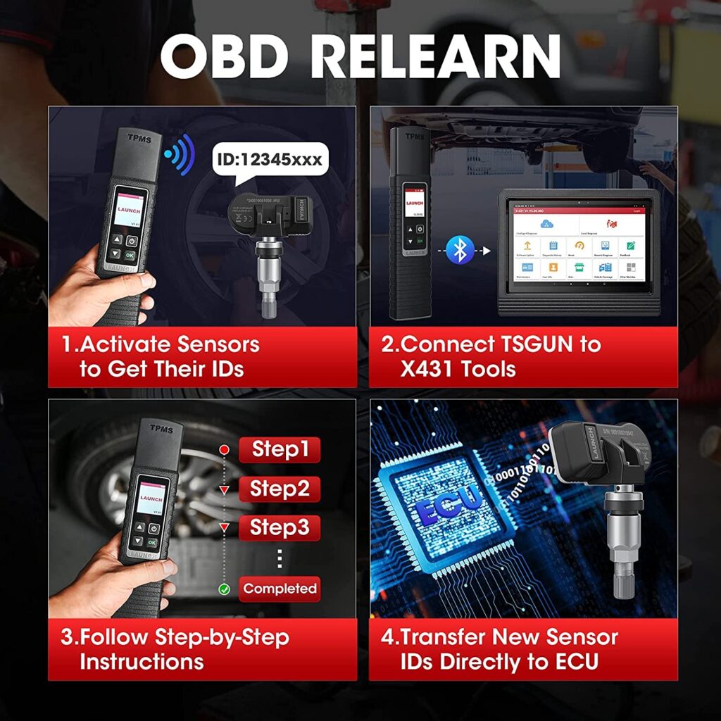 PROGRAMADOR DE SENSORES TPMS LAUNCH TS GUN – 8000 RPM TOOLS